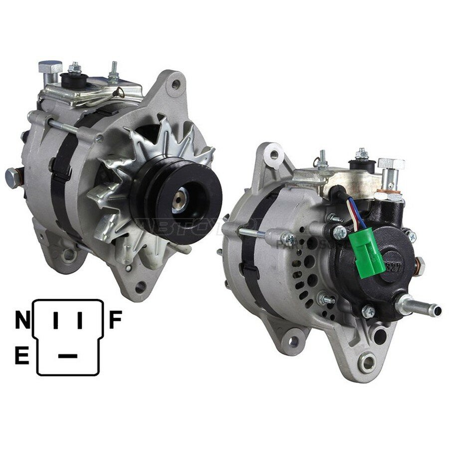 Генератор TOYOTA DYNA 100/150 84-95/HIACE/HI-LUX 2.4D 12V 50A 84-89 2L/3L 2РУЧЬЯ (вакуумник сзади) от официального дистрибьютора, SAT, артикул ST850027