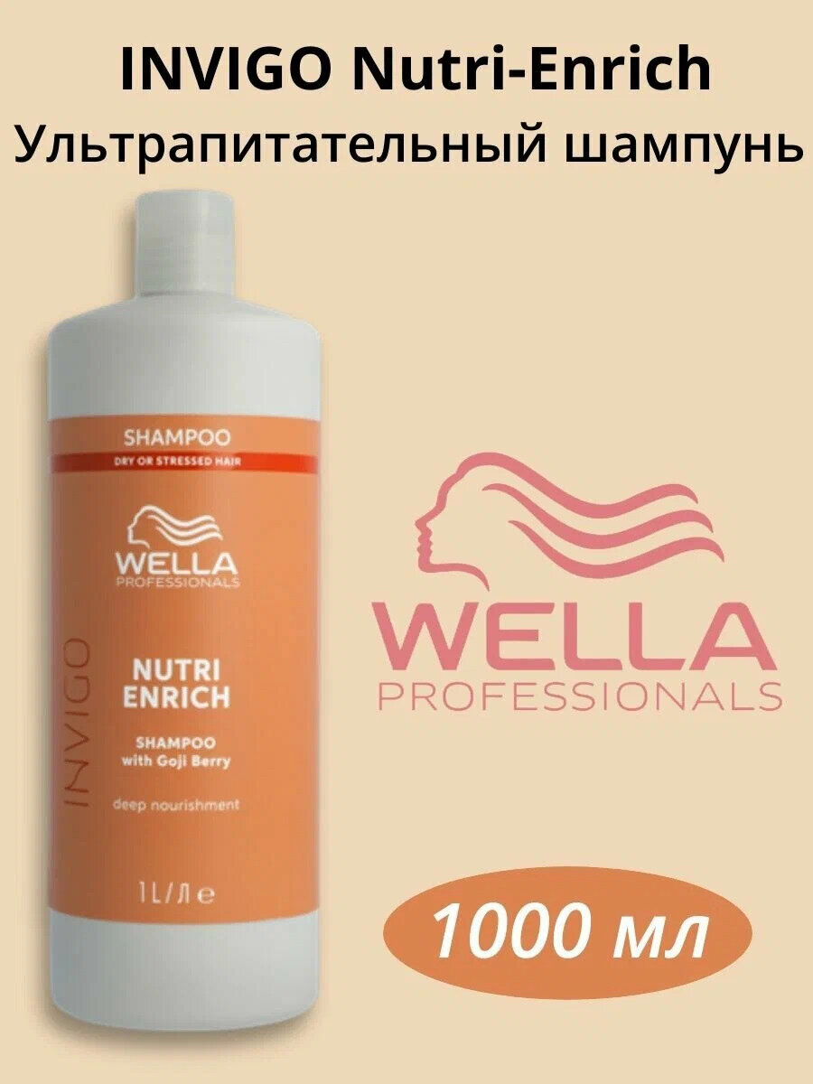 Invigo Nutri-Enrich Ультрапитательный шампунь 1000 мл, с экстрактом шелка