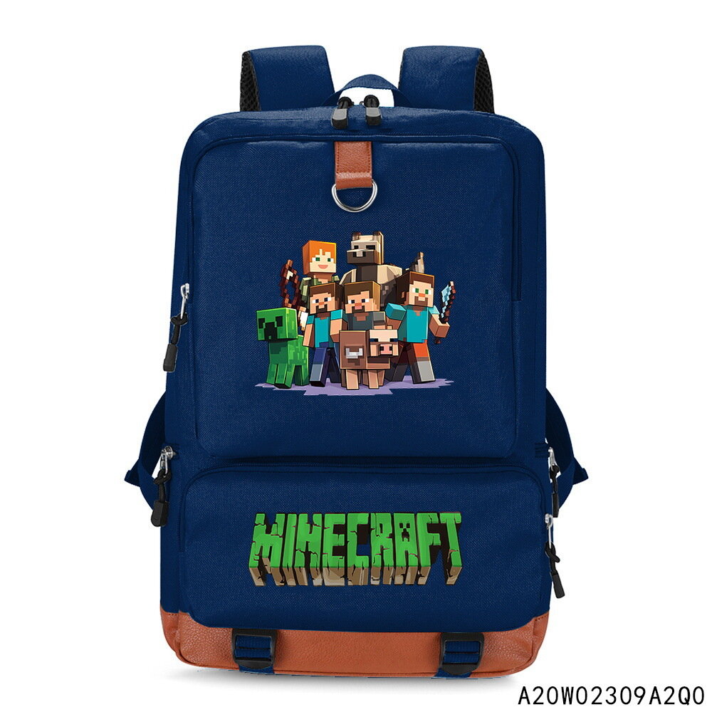 Школьная сумка Minecraft, игровая периферийная школьная сумка для школьников, большая емкость, рюкзак с принтом, компьютерная сумка