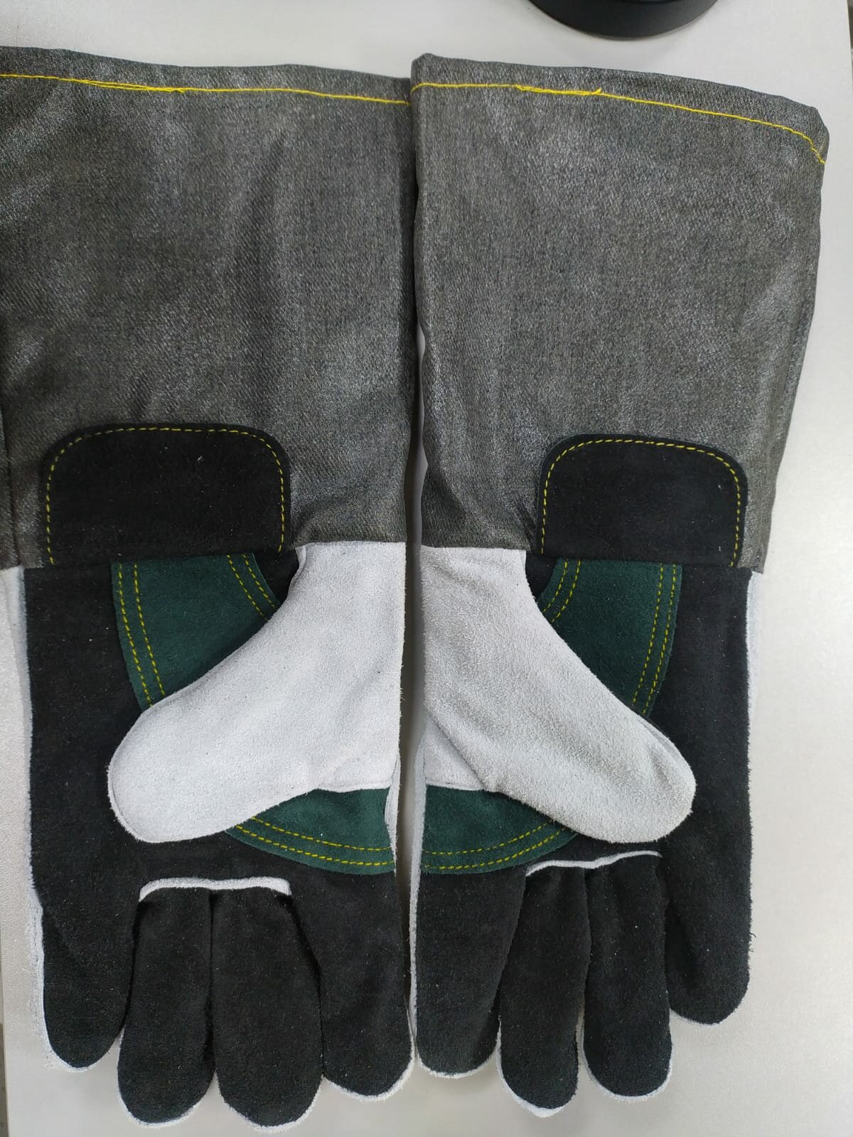 Перчатки с крагами ООО промкомплект, комбинированные, спилок, арамидная ткань, от повышенных температур