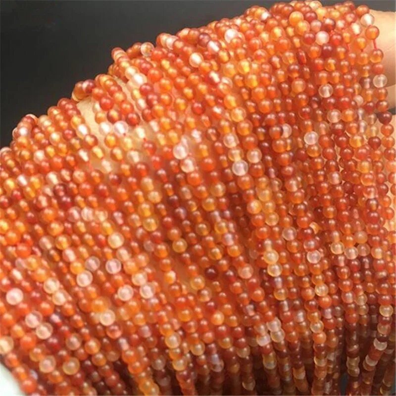 Бусины HUAN ER LIN Сердолик Агат Красный Круглые 2мм 3мм 2mm 170pcs