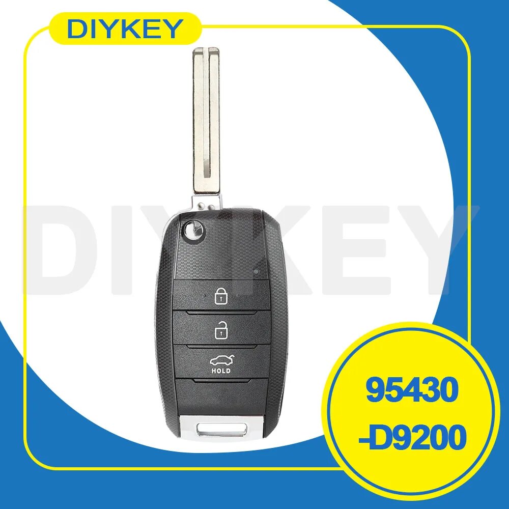 DIYKEY 95430-D9200 для KIA Sportage 2016-2019, выкидной ключ-брелок с чипом 4D60, 433 МГц, D9200 F1200 95430-F1200 RKE-4F26
