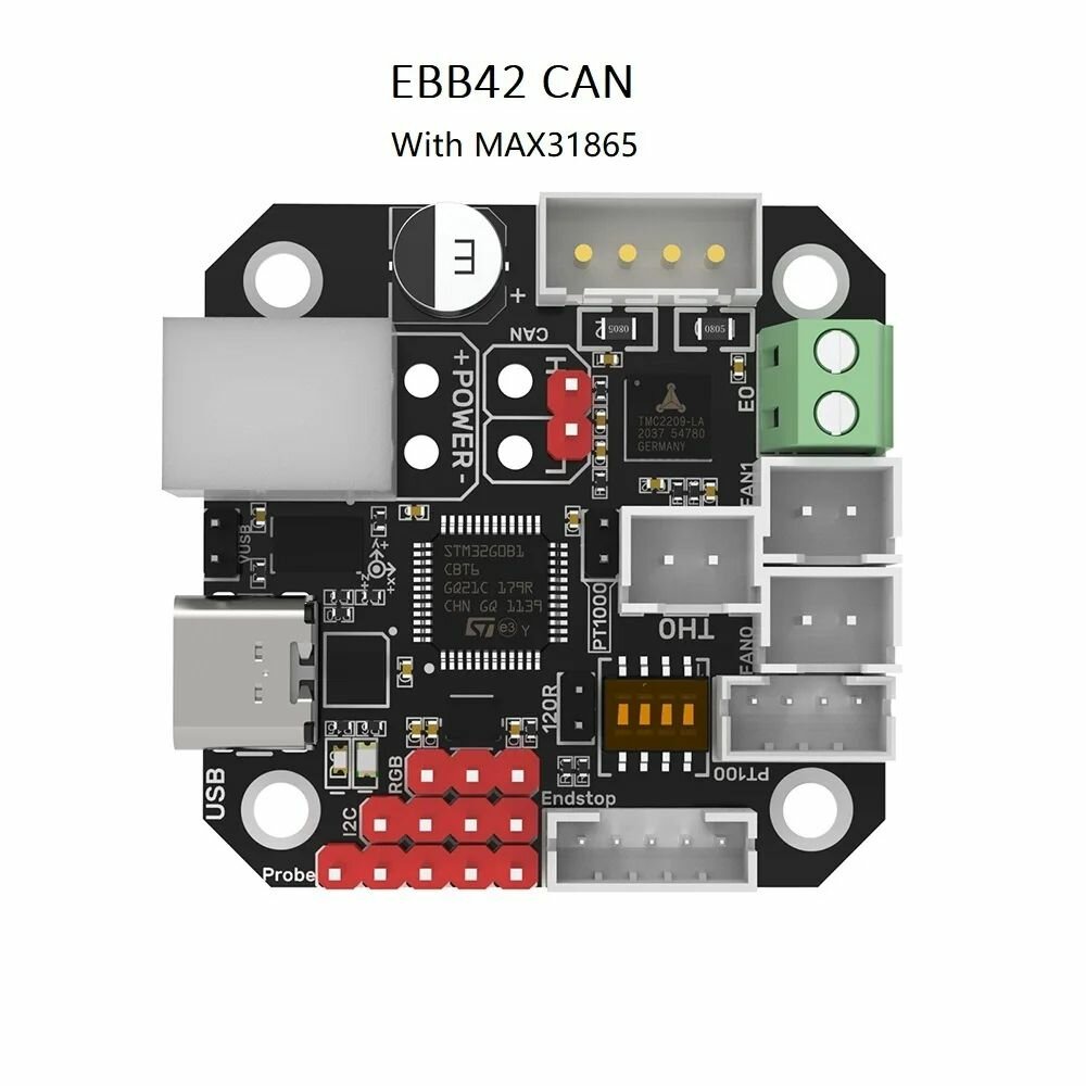 Плата EBB36 EBB42 CAN V1.2 поддерживает шину Canbus PT100 для хотэнда Klipper, шагового двигателя HeadTool 36 и других компонентов 3D-принтера Ender3.