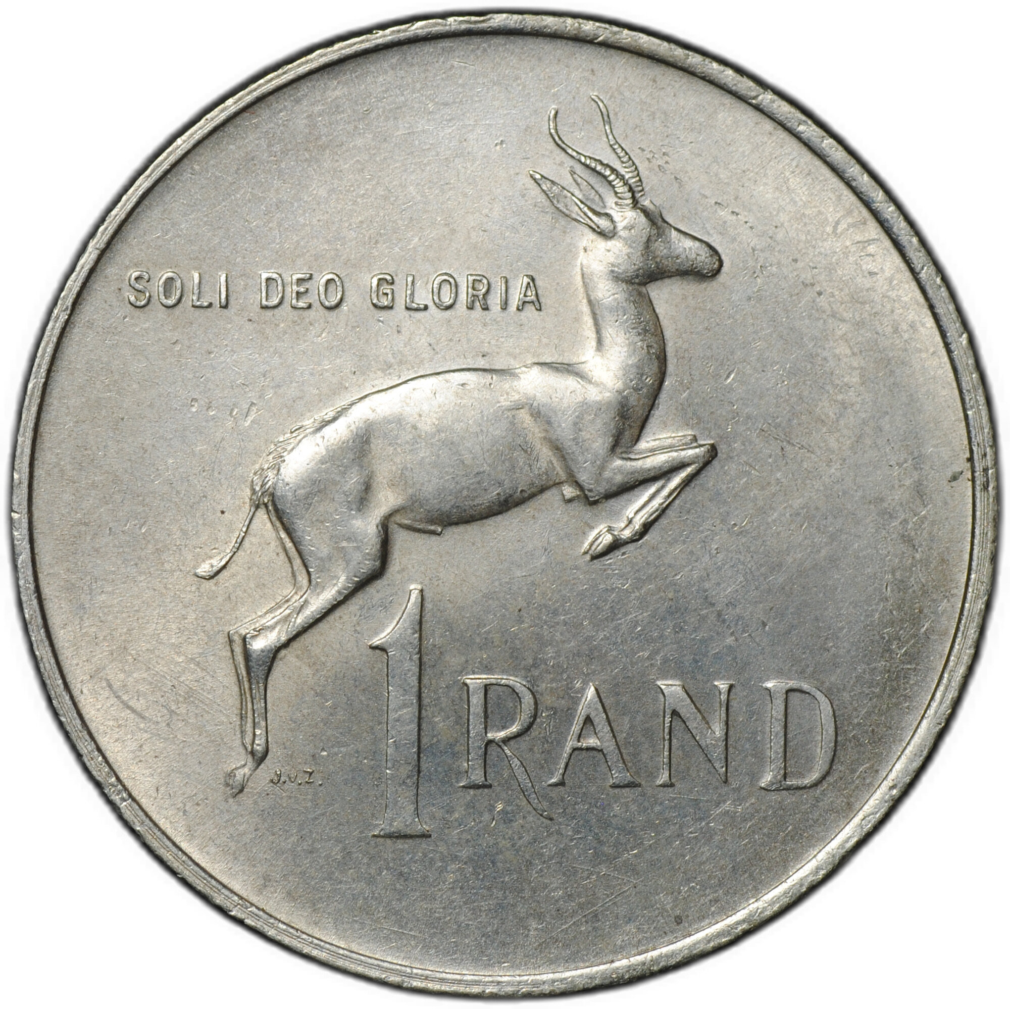 Монета 1 ранд 1967 Годовщина смерти Хендрика Фервурда SUID ЮАР