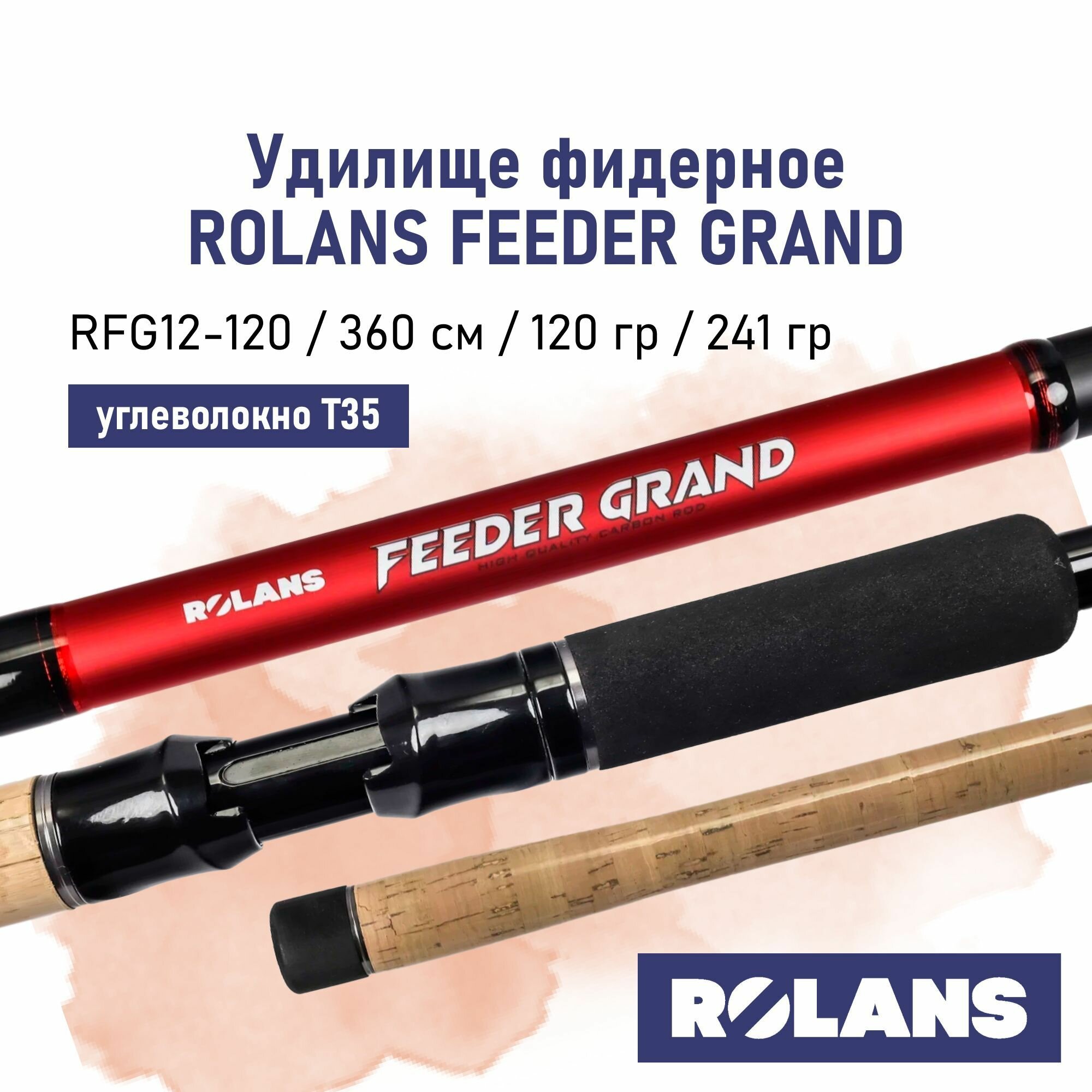 Удилище фидерное ROLANS FEEDER GRAND (RFG12-120 360 см 120гр)