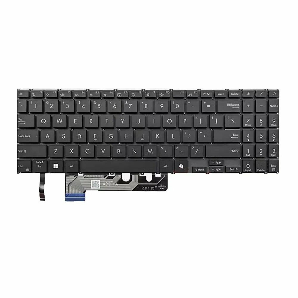 RTDPART Клавиатура проводная Клавиатура ноутбука Для ASUS Vivobook S 16 OLED V233326BS1 0KNB0-581WUS00 Соединенные Штаты США с черной подсветкой, Английская раскладка, черный
