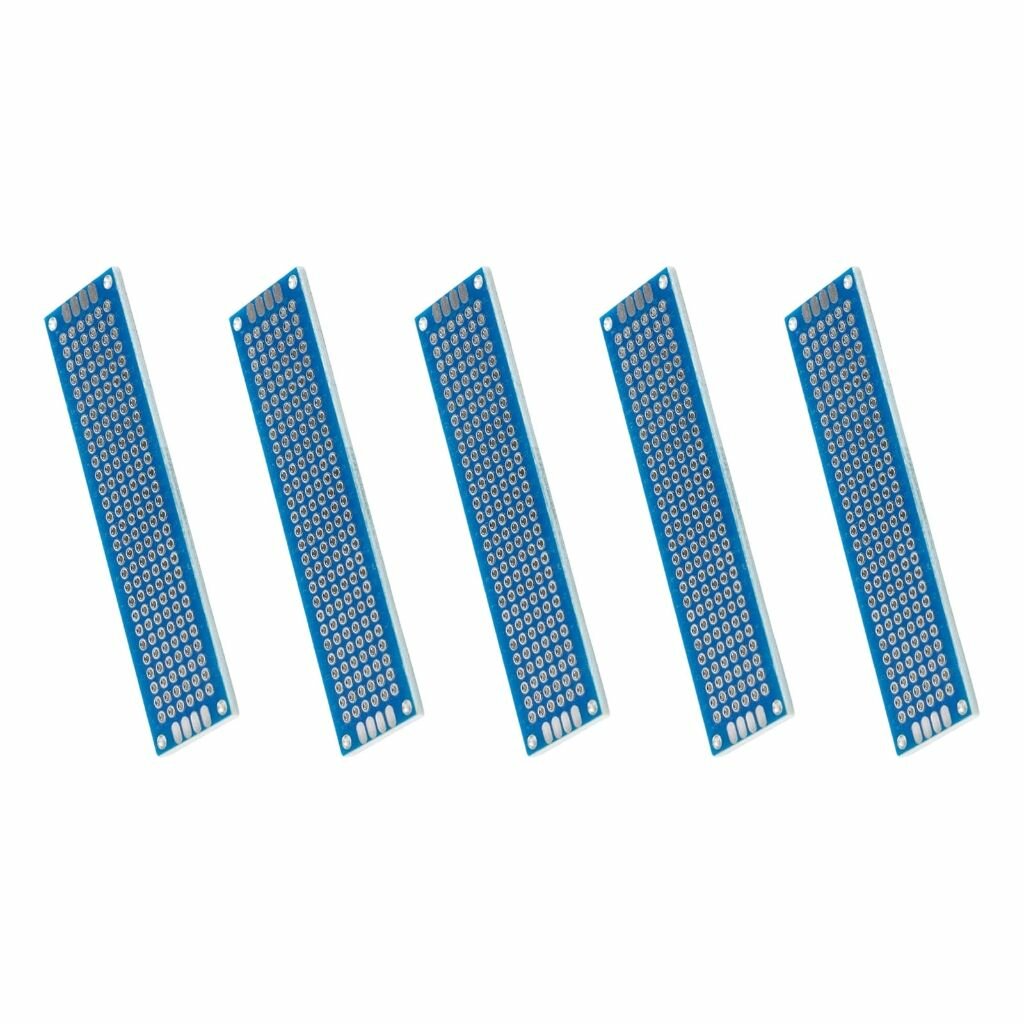 5 частей печатной платы, двусторонняя оловянная синяя масляная доска толщиной 1,6 мм, контрольная доска-2x8 см