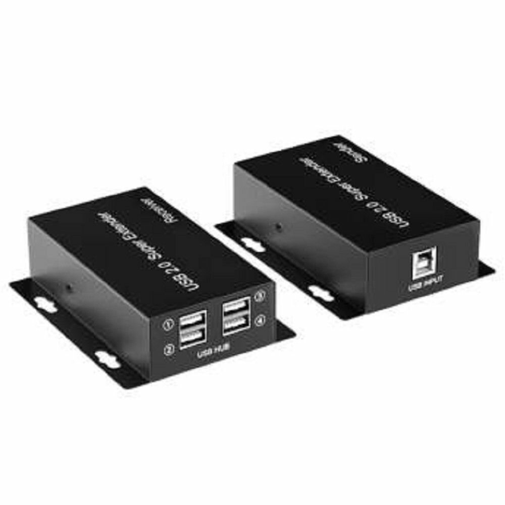 USB-удлинитель по витой паре ORIENT VE02U4P, черный