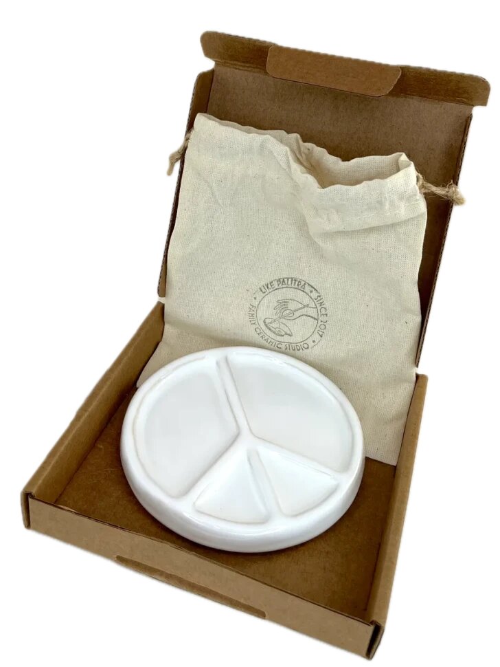 Фарфоровая палитра Like Palitra "Пацифик", диаметр 11см, в подарочной упаковке