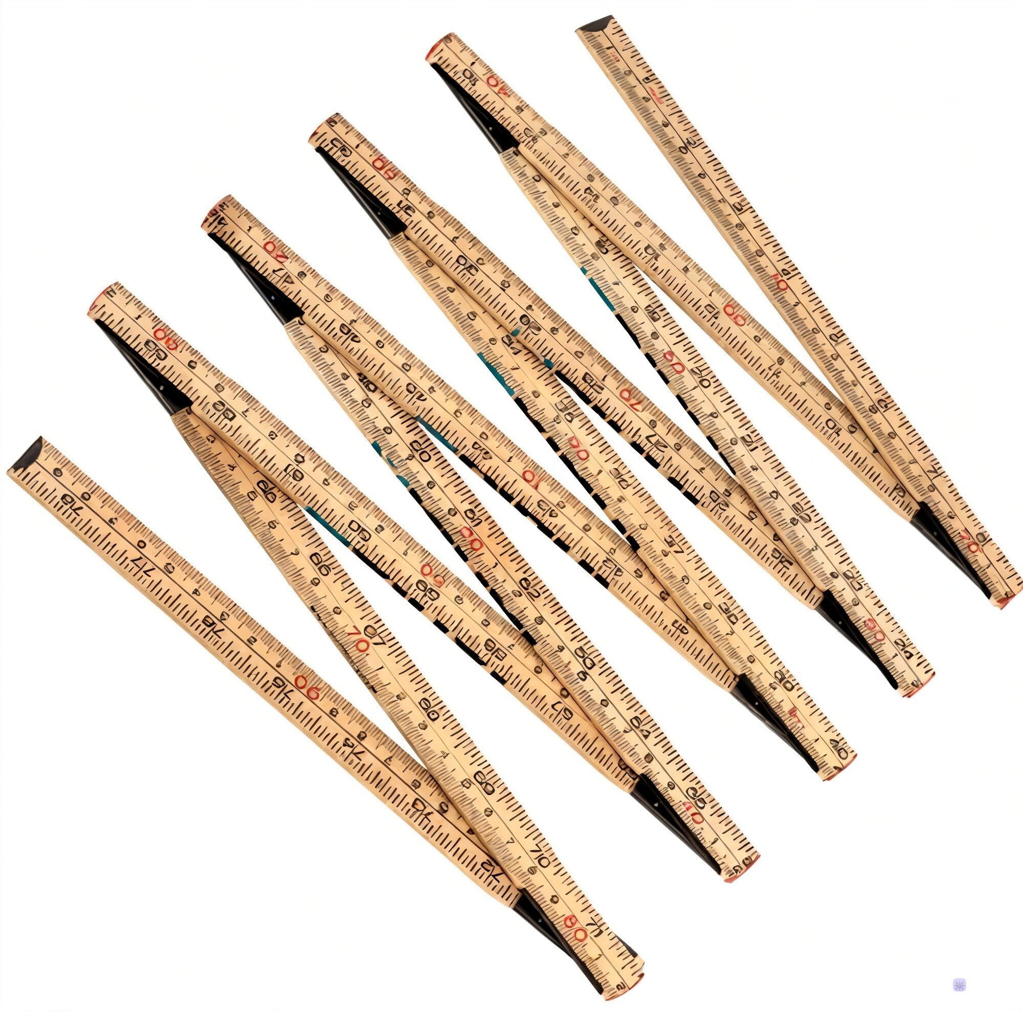 Метр складной деревянный с двухсторонней шкалой BIHUI, 1м, арт. TFR10