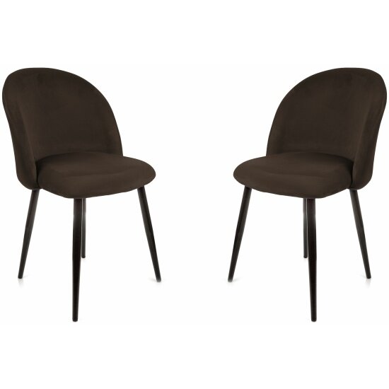 Комплект стульев домашних M-group бостон, коричневый, чёрные ножки (2 шт)