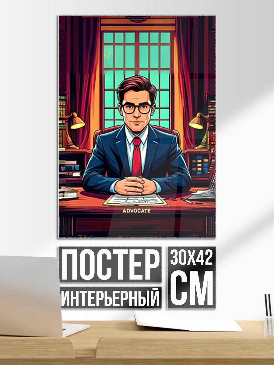 Постер на стену Адвокат в офисе