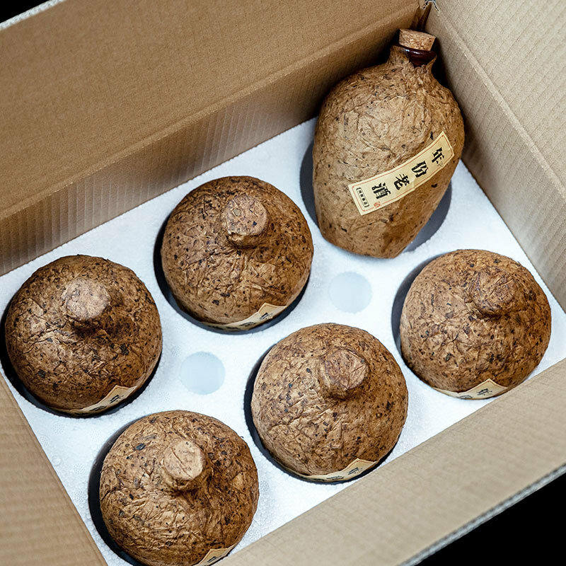 Бесплатная доставка керамическая бутылка для вина 0.5kg глиняная бутылка 500мл пустая горшок пещера закопанная глиняная бутылка для вина обернутая бумагой