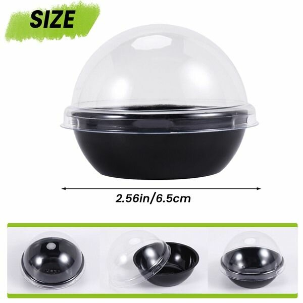 Прозрачный пластиковый мини-контейнер для кексов на 50 упаковок, индивидуальные упаковочные коробки с куполообразными крышками для мини-маффинов с макаронами