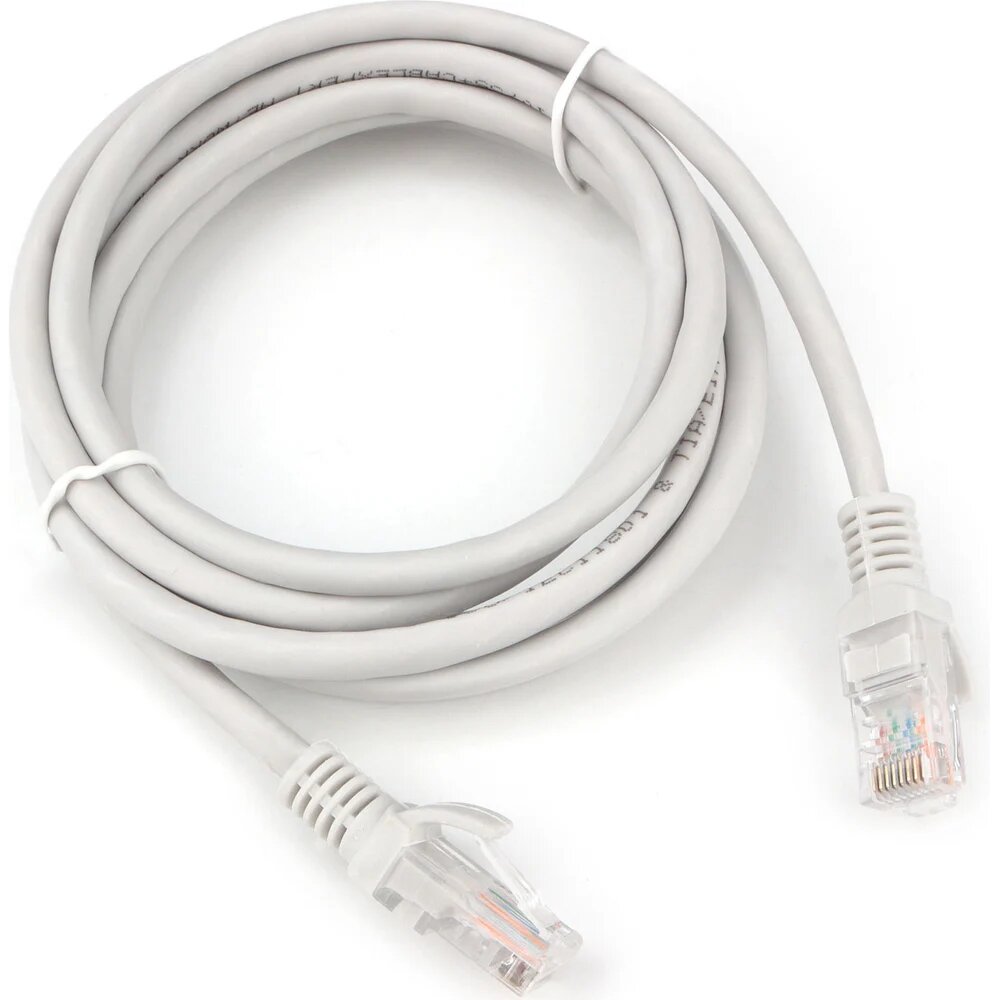 Патч-корд Cablexpert LSZH UTP кат.5e, 2м, литой, многожильный (серый), PP31-2M