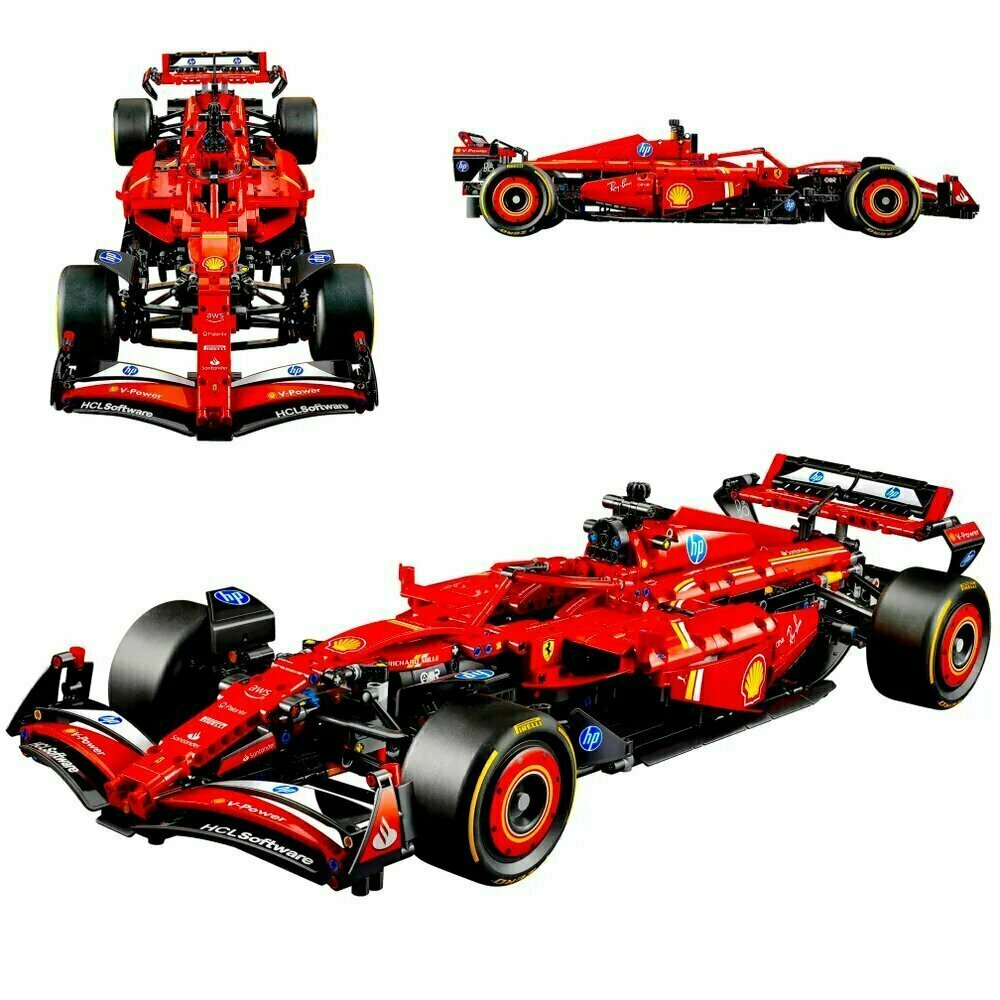 Конструктор Техник набор "Феррари SF-24 F1 Car Формула 1" 1361 деталей, спортивная машина technology ( модель racing спорткар болид / лего совместимый / creator ламба technic подарок для мальчиков )