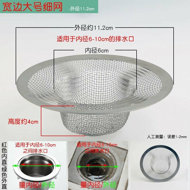 Круглая крышка для слива раковины из нержавеющей стали 5/7/9/11 см, крышка для слива в виде соломенной шляпы, фильтр для душа, оптовая продажа