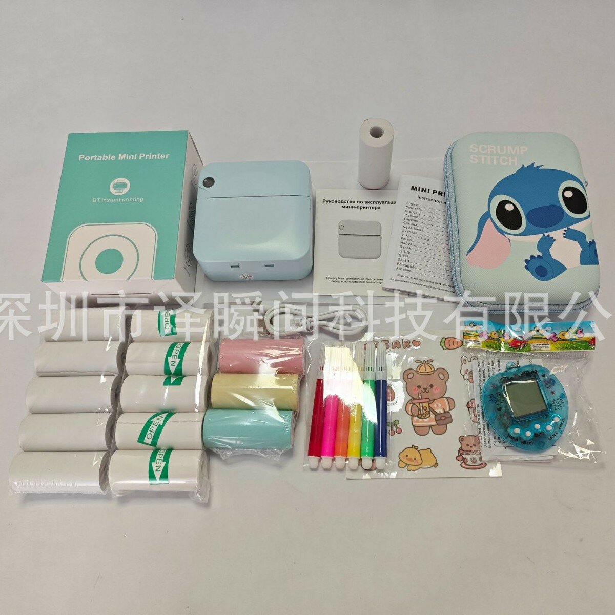 Портативный мини-принтер для кросс-граничной печати, беспроводной, подключаемый к мобильному Bluetooth, безчернильный принтер для наклеек и фотографий