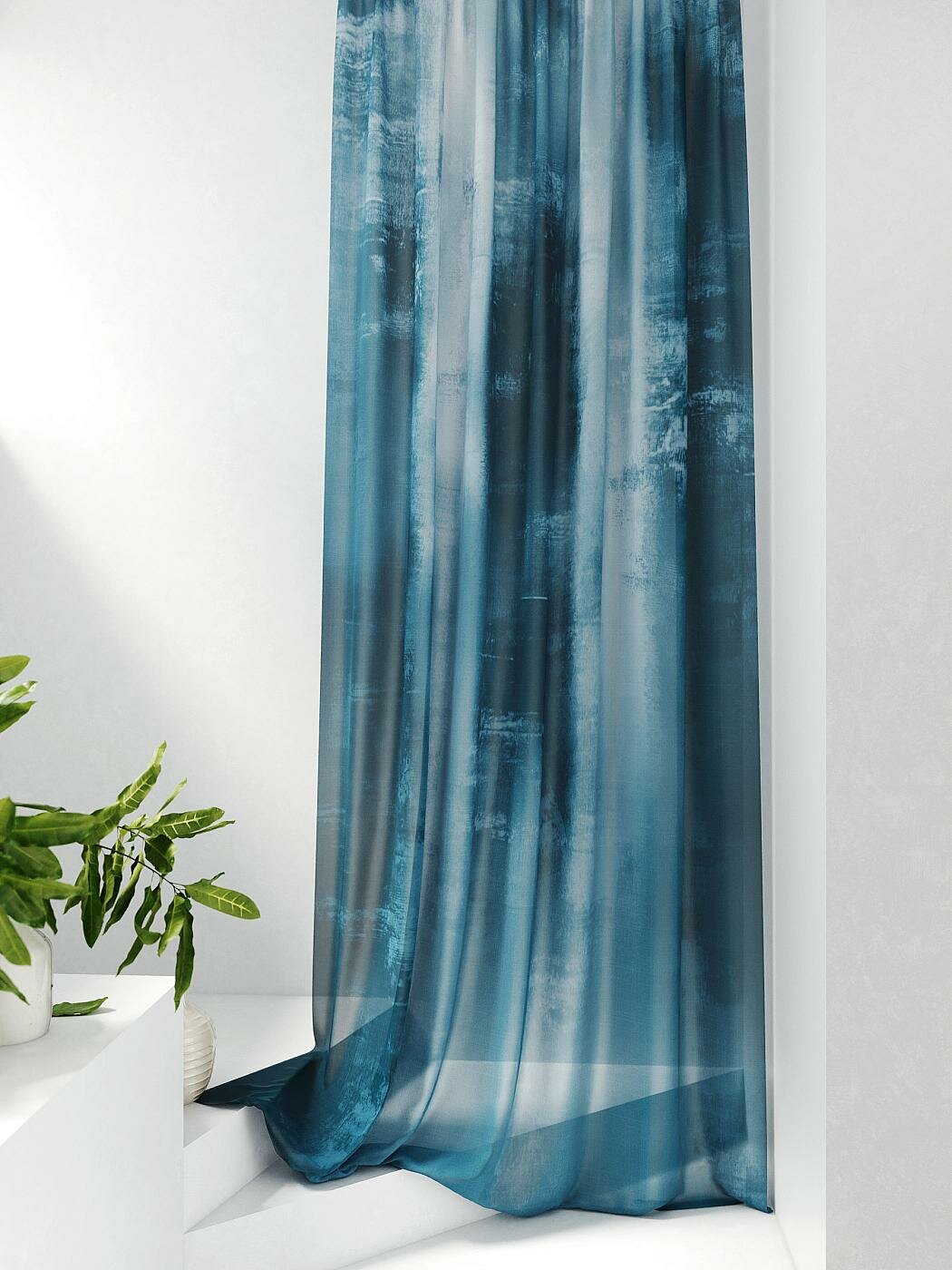 Штора для спальни и гостиной готовая 150x260 см с рисунком (589090-260)