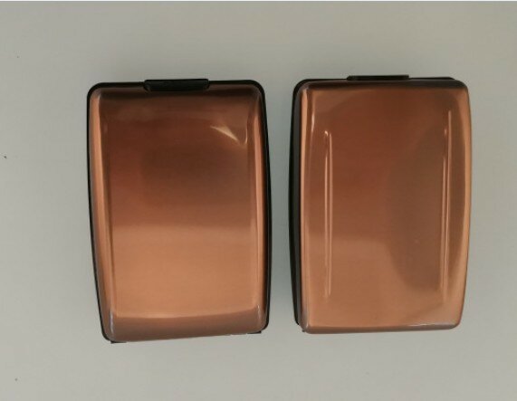 Кошелек из алюминиевого сплава с RFID, многофункциональный держатель карт, алюминиевый держатель банковских карт, кошелек, футляр для банковских и визитных карт, коричневый