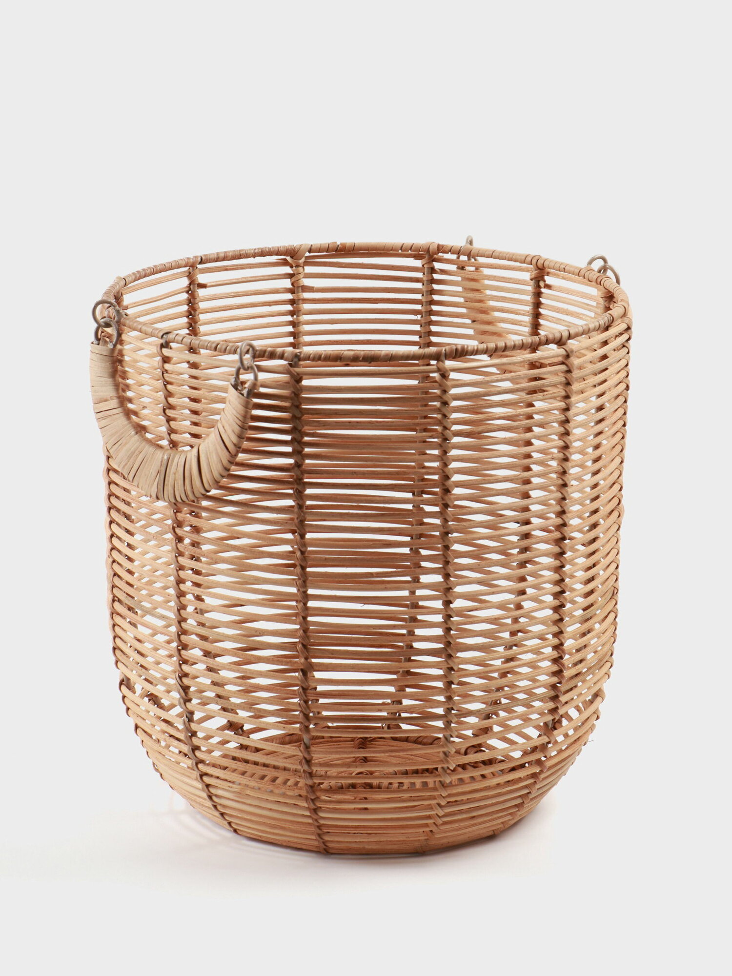 Корзина для белья, 31x31x31 см, ротанг, цвет: коричневый, особенности: с ручками