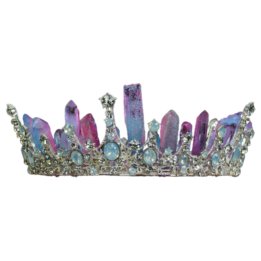 Старинные Свадебные Диадемы для Новобрачных Кварц для Необработанных Хрустальных Корон Металлические Стразы Головной Убор для Вечеринки Костюм для Выпускного Вечера Headpi