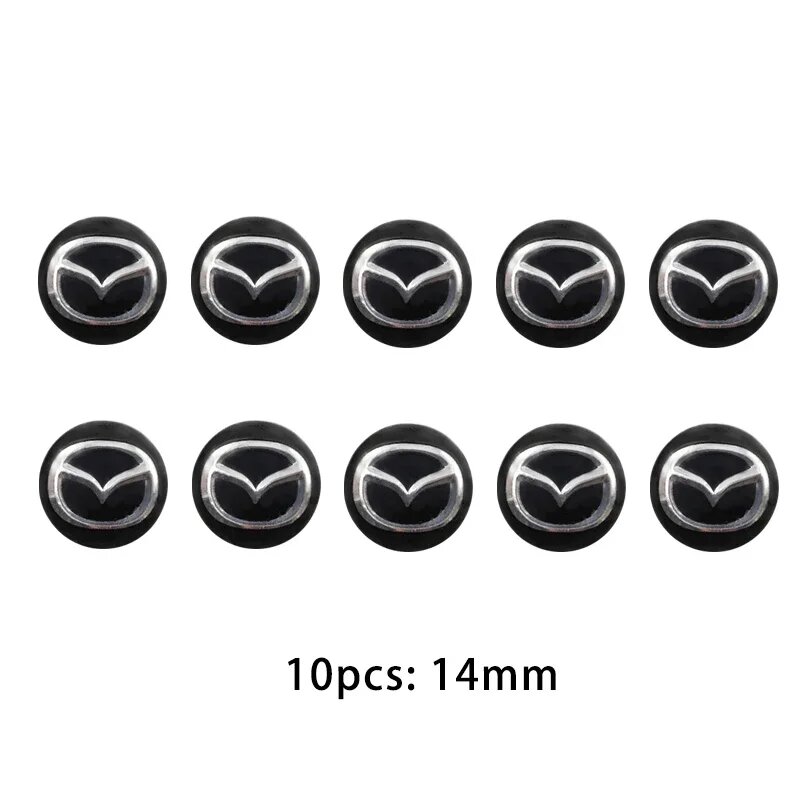 10шт. эмблема Mazda 14 мм, наклейка на корпус автомобиля