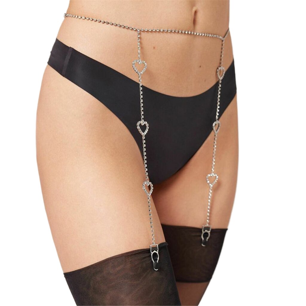 Стразы Ножная Цепочка Сексуальная Поясная Цепочка Держатель для чулок Цепной зажим для женщин Подарок