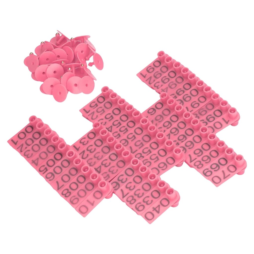 Инструмент идентификации коровы, овцы, кролика с маркировкой для ушей крупного рогатого скота 100 шт. для крупного рогатого скота, овец, свиней и домашней птицы