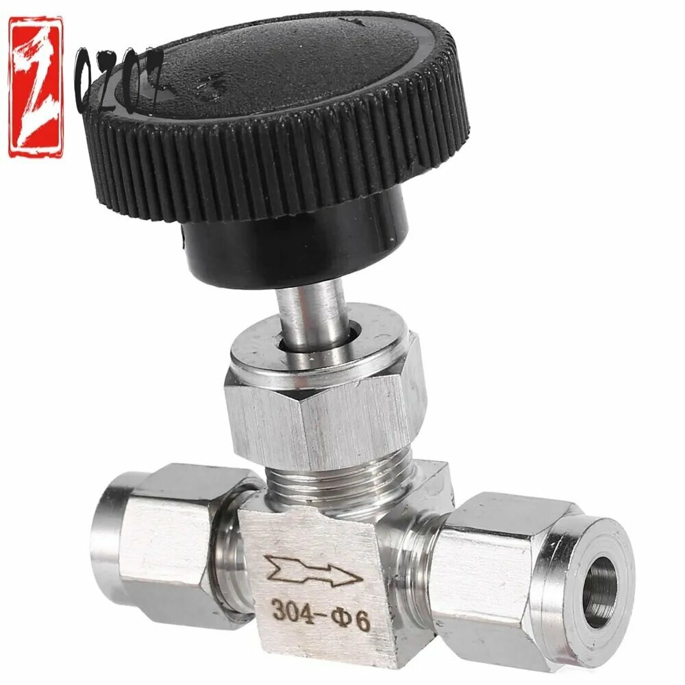 U4(A F O K) Регулируемый игольчатый клапан с наружным диаметром 6 мм, трубка из нержавеющей стали 304, кислотостойкая, прямым набором карт высокого давления, кран