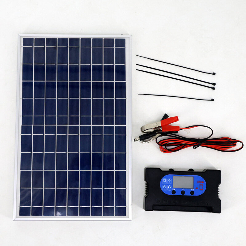 Трансграничные поставки поликристаллических солнечных панелей 10W12V с контроллером, комплект солнечных фотоэлектрических панелей для быстрой зарядки мобильных телефонов