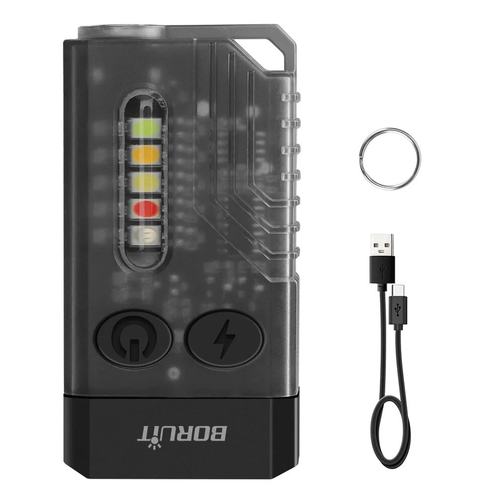 BORUiT V10 Многоцветный перезаряжаемый фонарик