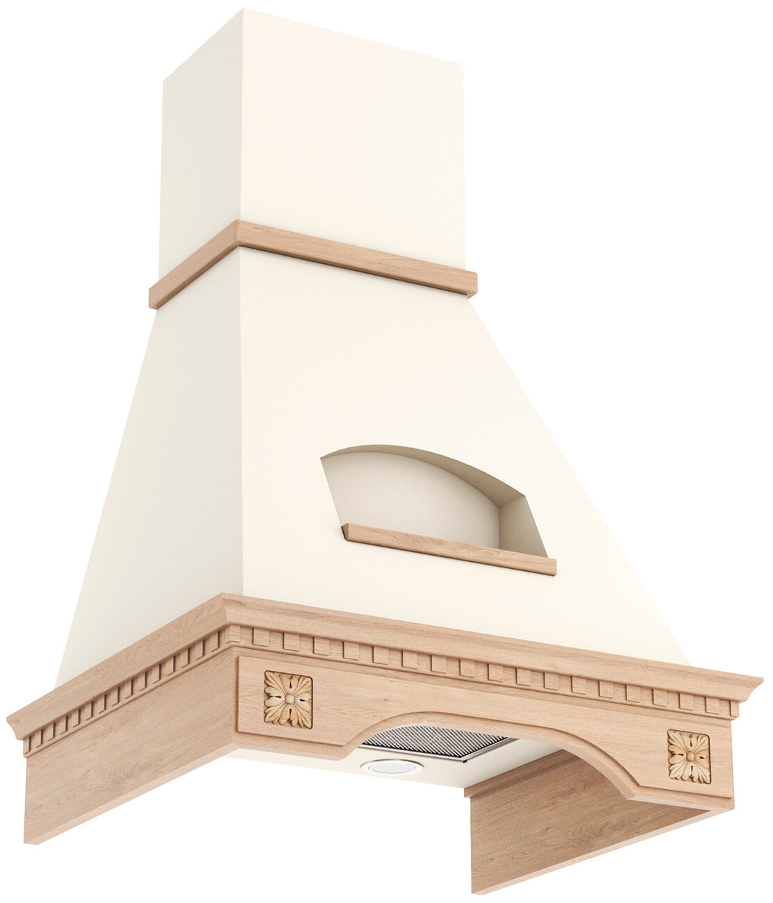 Вытяжка Elikor Бельведер Флореале 60П-650-П3Д КВ II М-650-60-340 бежевый/дуб неокр