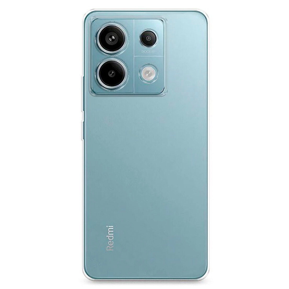 Чехол силиконовый для Xiaomi Redmi Note 13 Pro (5G)/Poco X6 (5G), c защитой камеры, X-CASE, прозрачный
