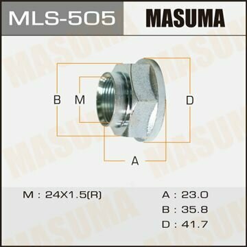 Гайка шруса 24x1,5x23 36 MASUMA MLS-505