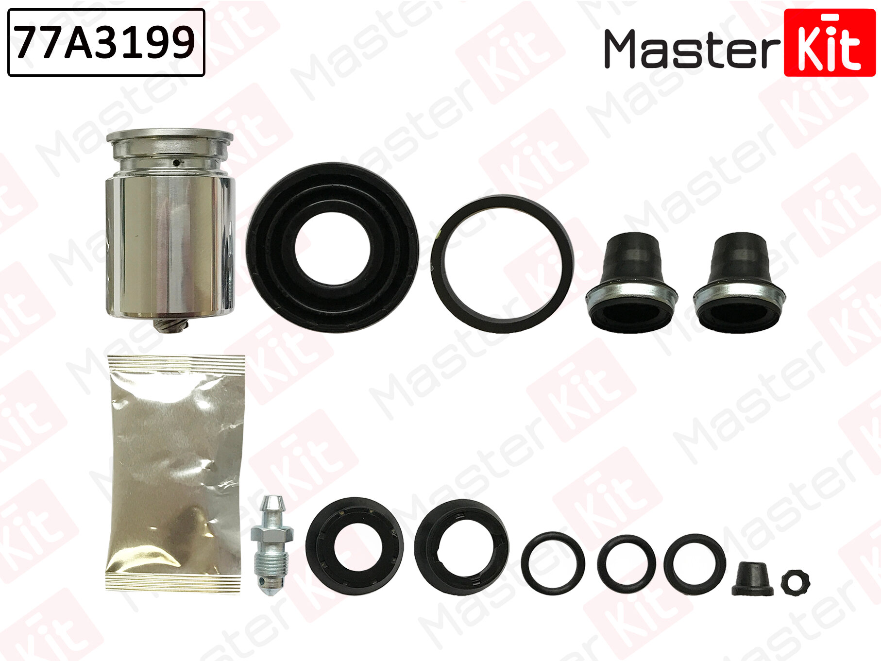 Ремкомплект тормозного суппорта+поршень с механизмом Opel ASTRA H A04 2004 - 2014 MASTERKIT 77A3199