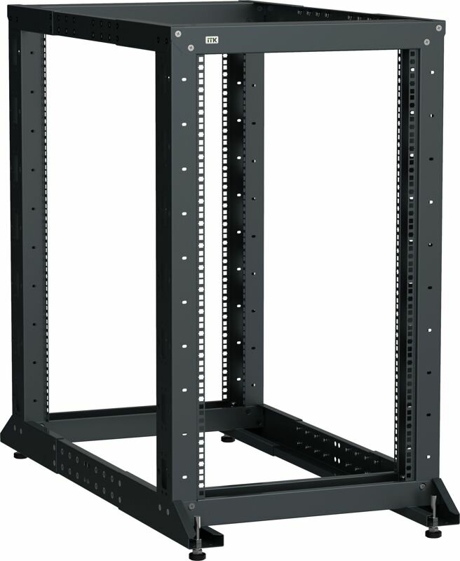 Стойка 2-рамная 42U 600х600-1000мм черн. LINEA F ITK LF05-42U61-2GM