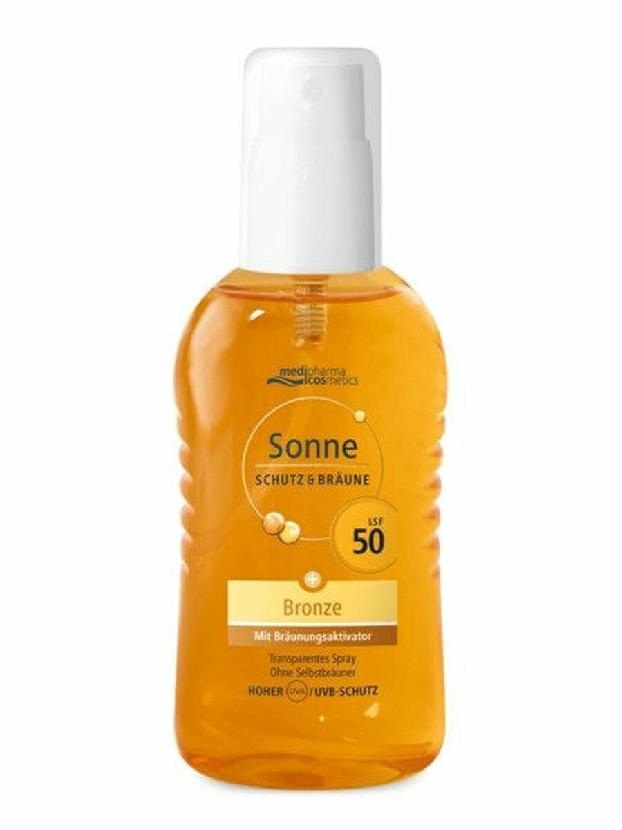 Medipharma Cosmetics Спрей с активацией загара Солнцезащитный Sonne SPF50, 200мл