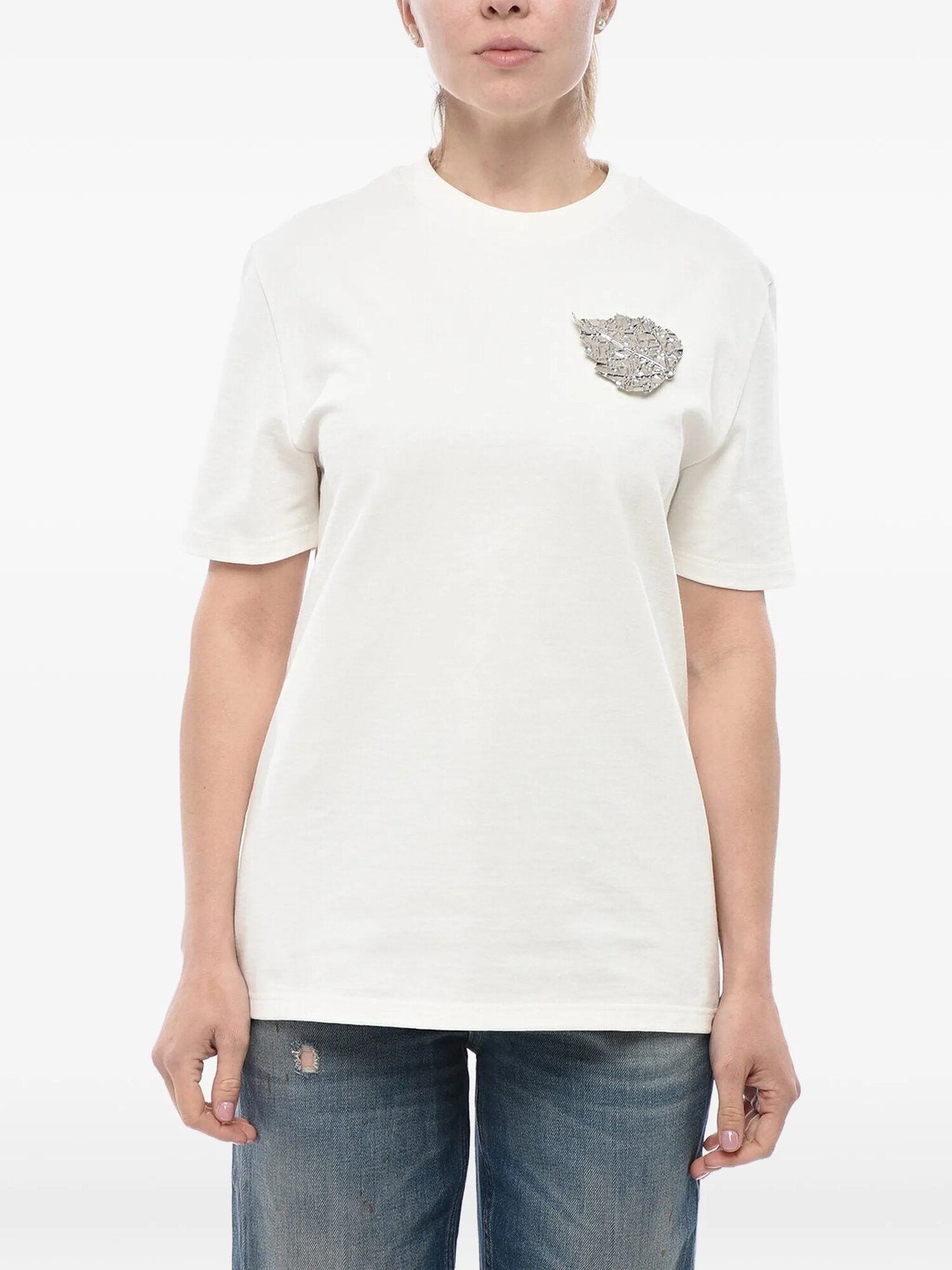 Футболка Jewel-pin cotton T-shirt