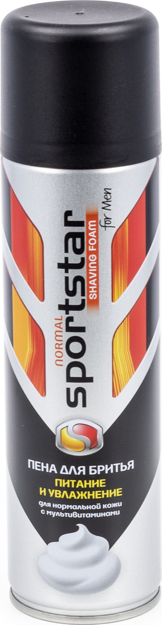 Sportstar / Спортcтар Normal Пена для бритья для нормальной кожи с мультивитаминами 200мл / уход за кожей лица для мужчин