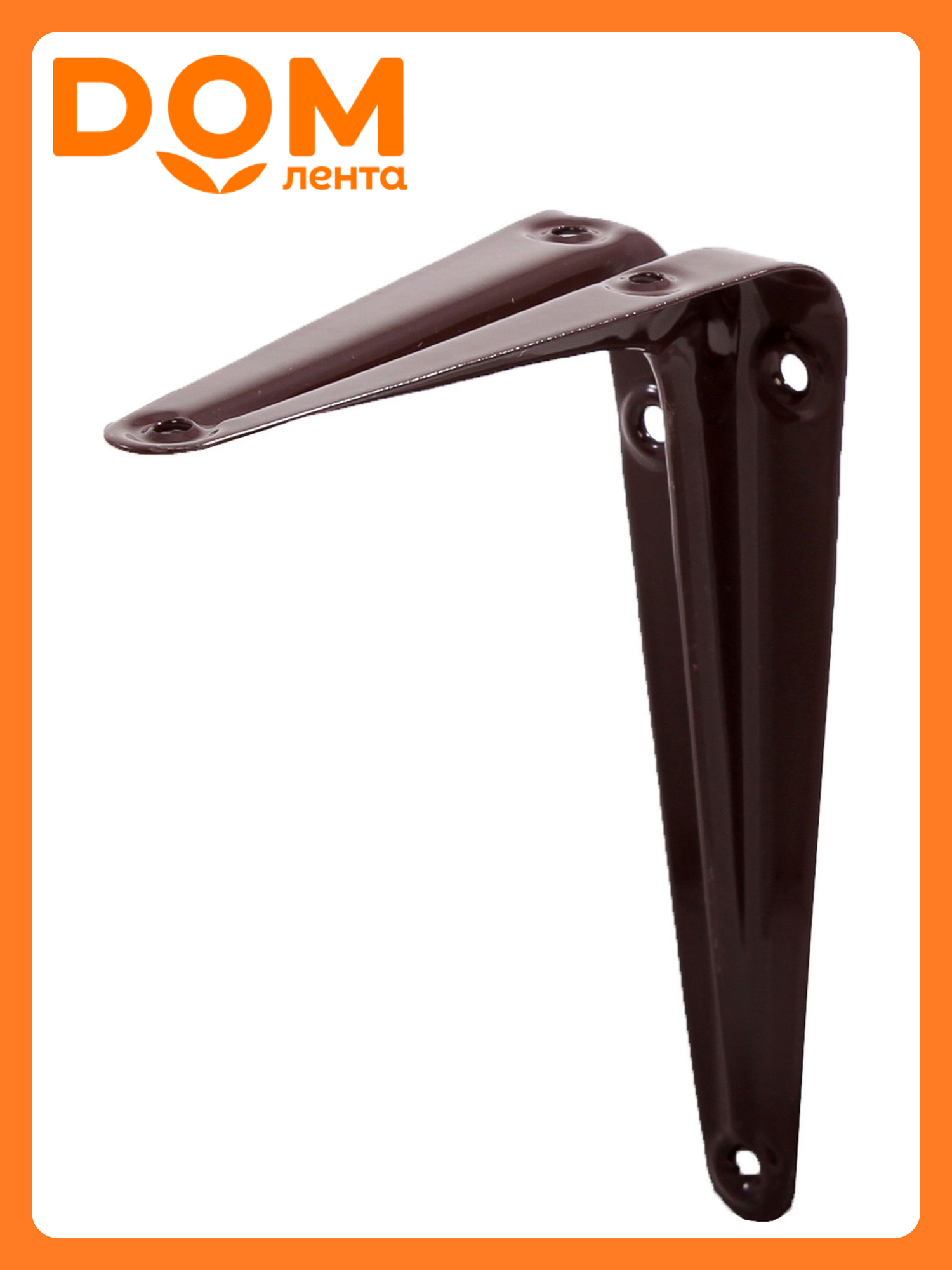 Кронштейн Larvij "Ютилити", металл, коричневый, 300x250x45 мм