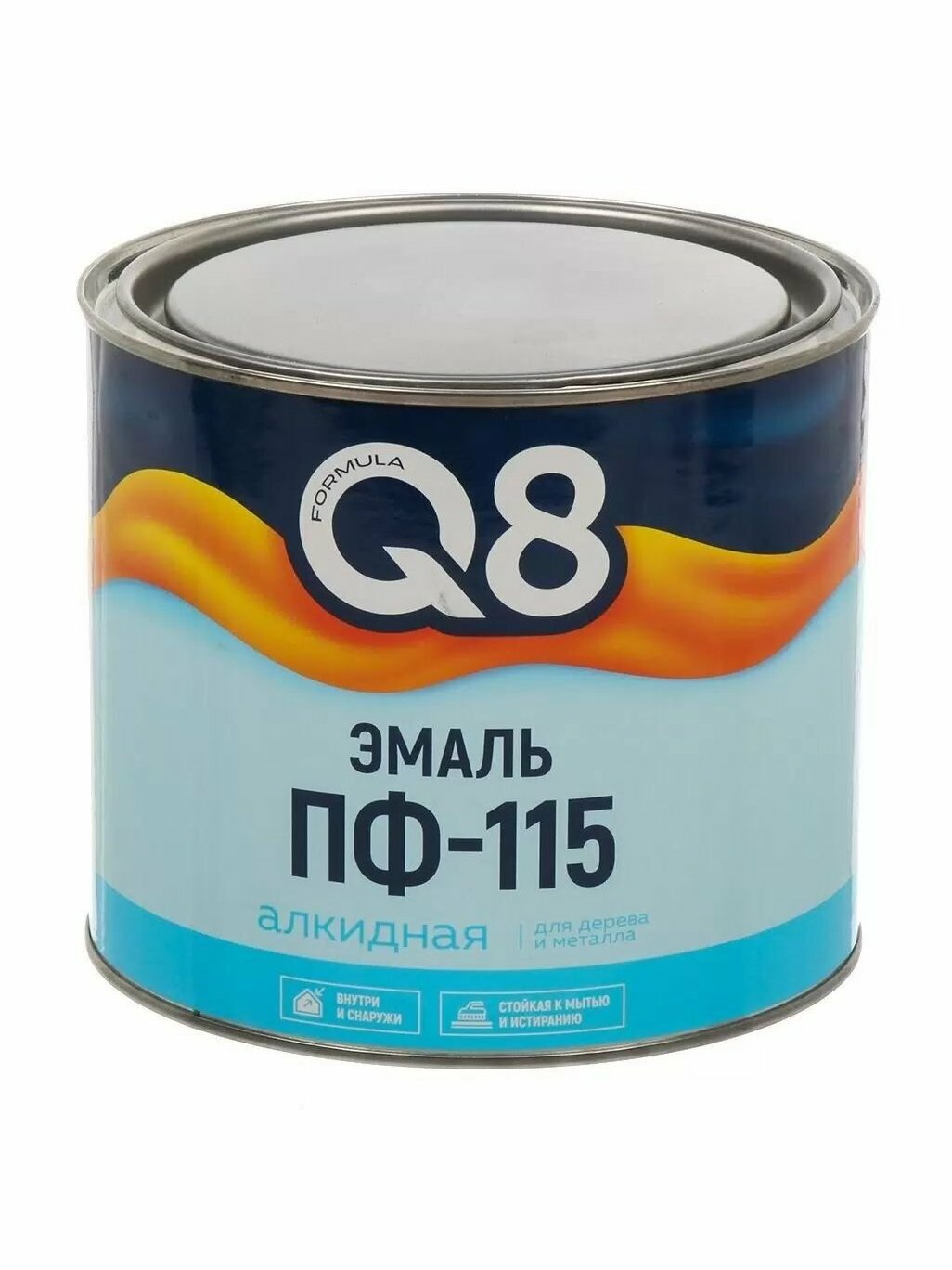 Эмаль алкидная Formula Q8 ПФ-115 глянцевая бежевая 1.8 кг для металла и дерева, универсальная краска для наружных работ