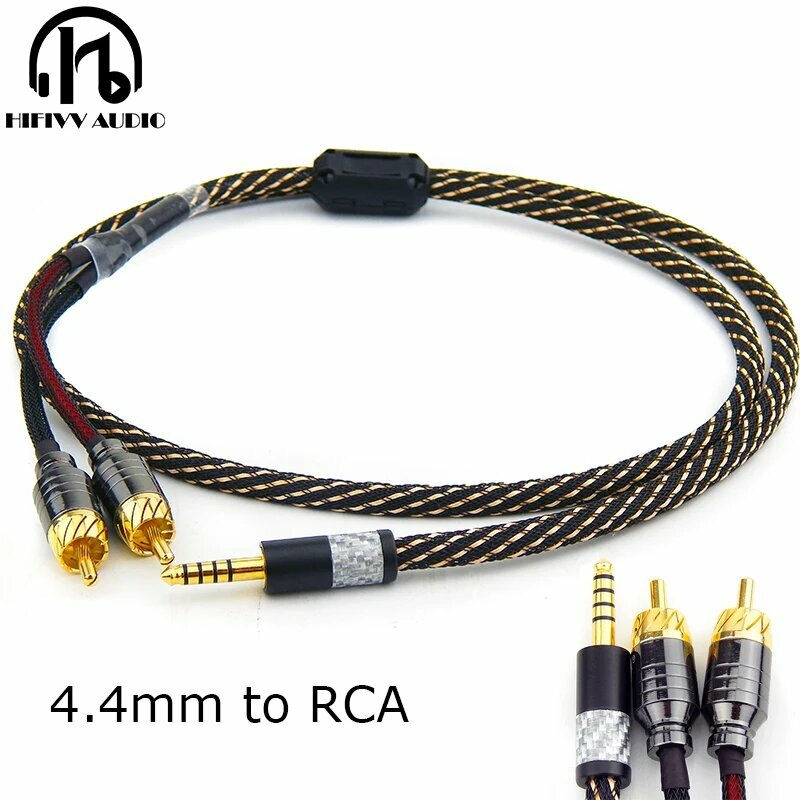 HiFi аудио кабель 4.4 мм - 2 RCA, 0.5m