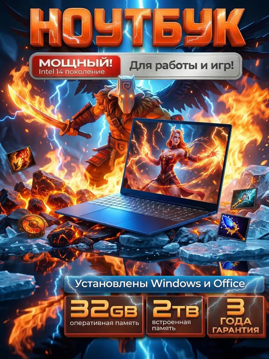 Ноутбук HiGH TECH R834 Intel H-Series RAM 32GB / SSD 2048GB