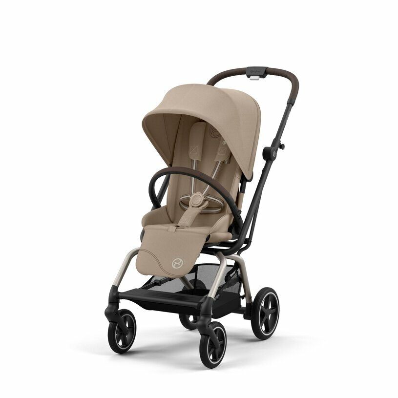 Cybex Eezy S Twist+ 2 (Almond Beige с дождевиком и бампером)