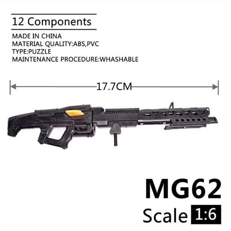 Пластиковый пистолет M134 Gatling Minigun 1:6 T800