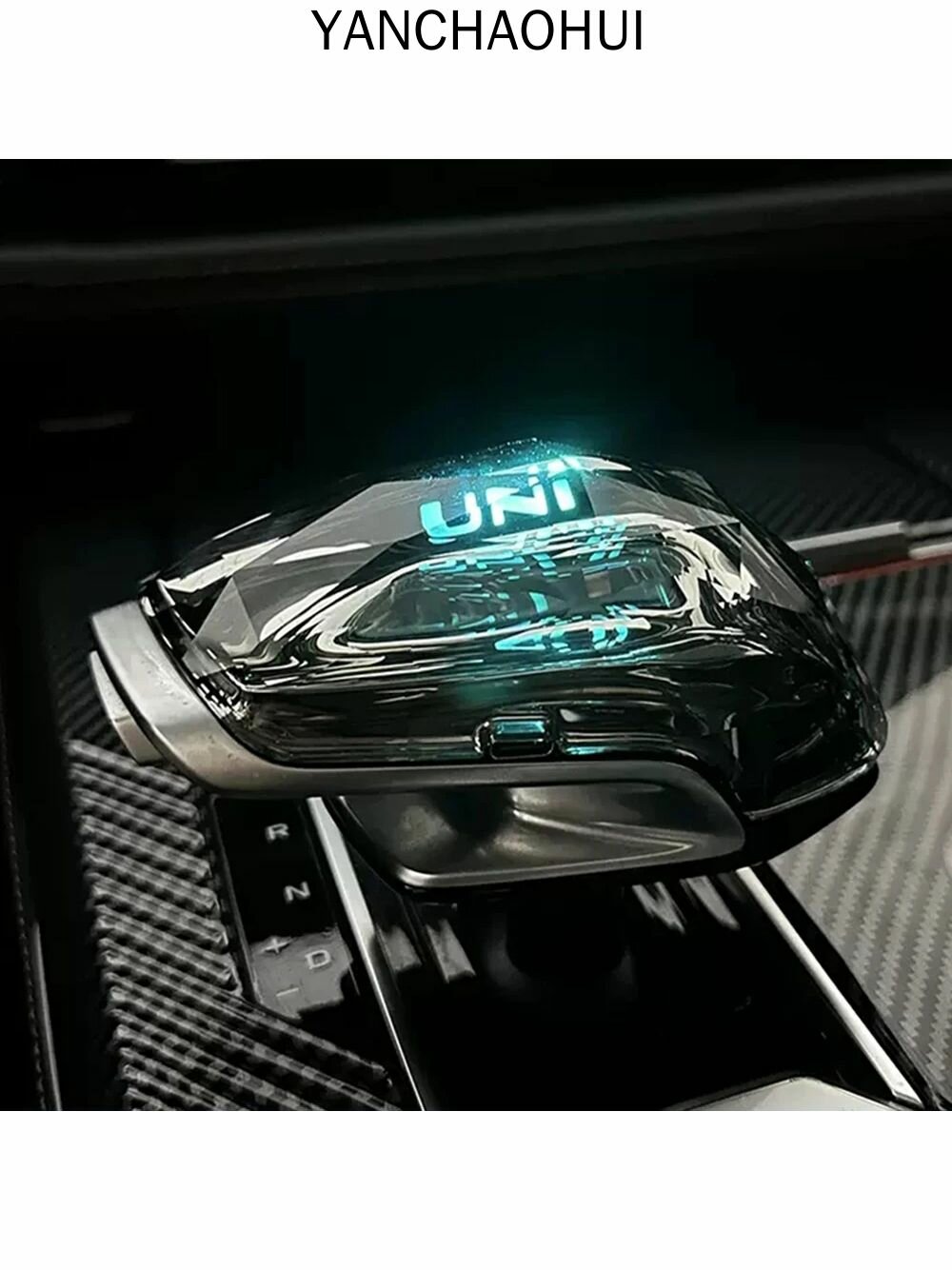 Крышка переключения передач Changan UNIK 2022-2024 светодиодный кристалл с логотипом, дышащий свет, оригинальная