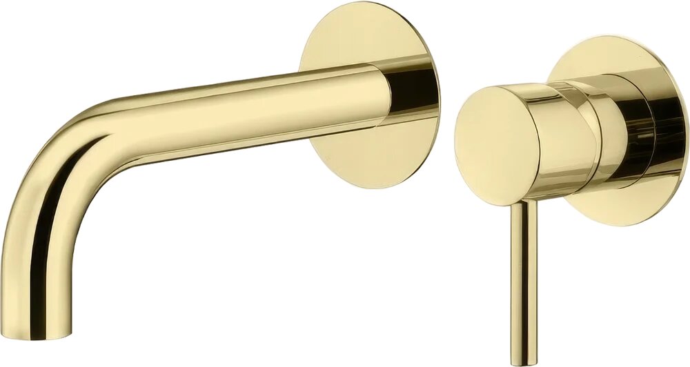 Смеситель для раковины Plumberia Selection Ixo KITXO1135OR210 встраиваемый, скрытого монтажа, золотой, глянцевый, кран для ванной в раковину, из латуни, рычажный, с керамическим картриджем