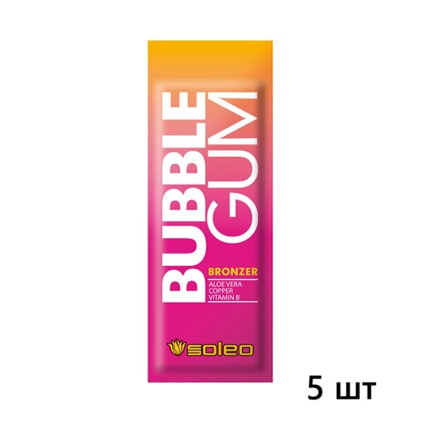 Набор Soleo Bubble Gum Крем с бронзатором и витаминным комплексом 5 х 15 мл.