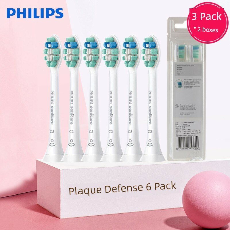 Набор из 6 сменных насадок для электрических зубных щеток Philips HX3226HX3216HX6511/6100, универсальные Защита от